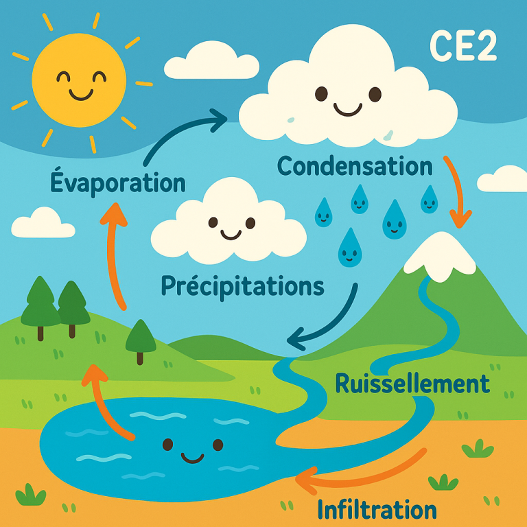 Séance 3 – Le cycle de l’eau (CE2)- gratuit